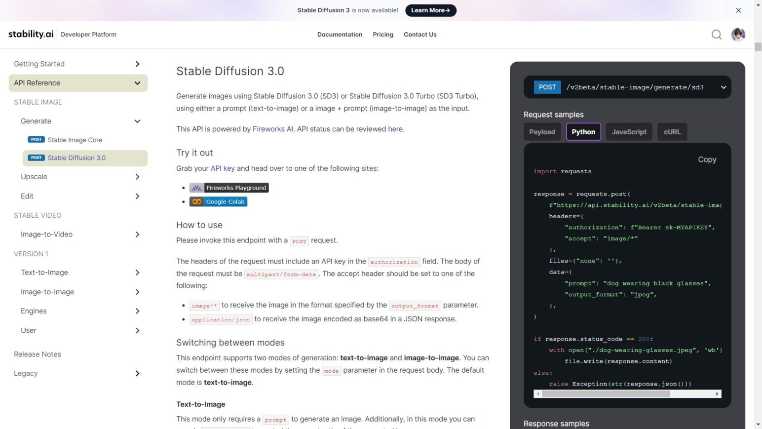 Stable Diffusion 3 の使い方